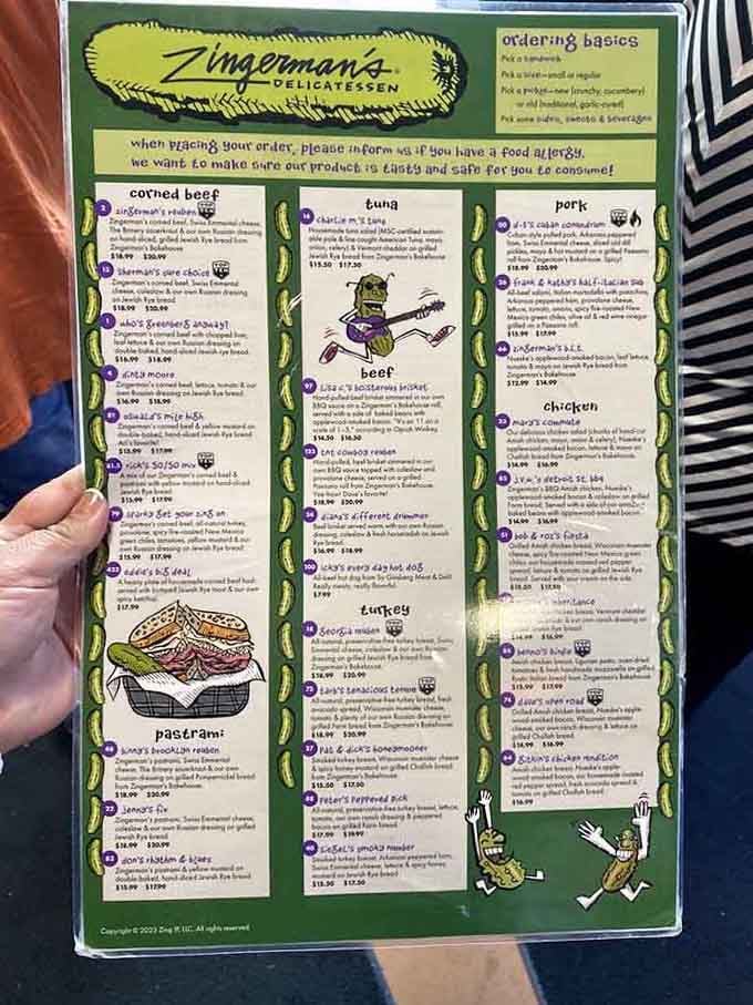 The playful menu design makes ordering feel like choosing your own delicious adventure, complete with whimsical illustrations.