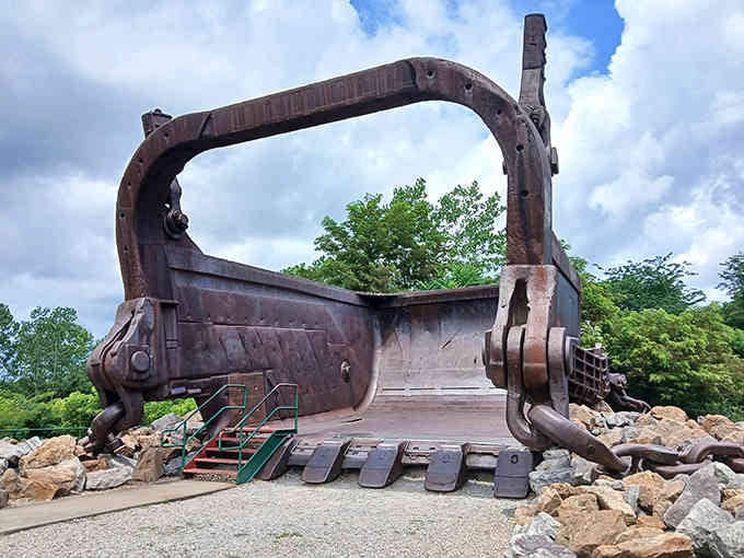 When mining equipment becomes art, you get this jaw-dropping bucket that once moved mountains and now moves hearts instead.