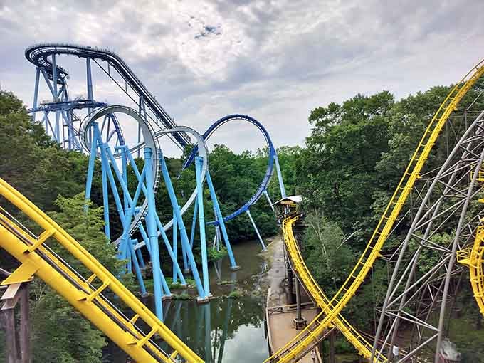 Steel loops twisting through the sky prove that Europe knows how to make adrenaline look absolutely beautiful.
