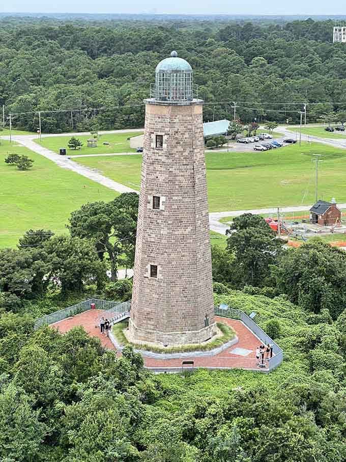 From up here, this sandstone giant looks like a chess piece that decided the whole world was its board.