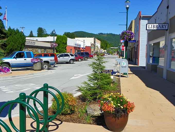 Classic small-town architecture meets big sky country where neighbors still gather on corners to catch up properly.