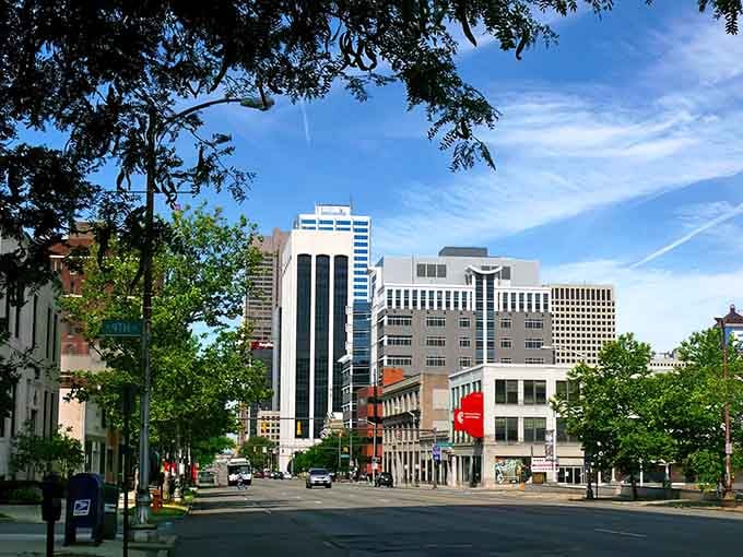 Modern towers meet leafy boulevards in a capital city that hasn't forgotten the importance of shade trees.