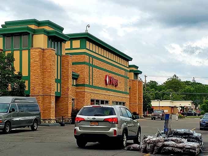 The Art Deco details on this building prove that even grocery stores can have serious style and personality.
