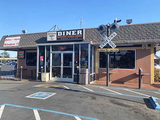 When a railroad crossing sign greets you at breakfast, you know you've found something wonderfully nostalgic.