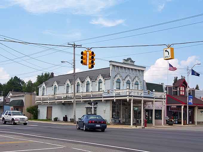 Victorian storefronts with ornate details prove that elegance and affordability can actually share the same zip code.
