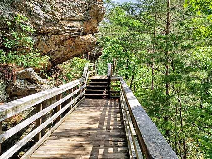 Nature built the perfect staircase here, complete with handrails and views that beat any penthouse apartment.