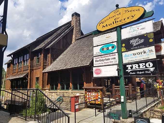 This rustic mountain lodge exterior promises farm-fresh ingredients and the kind of cooking that respects every season.