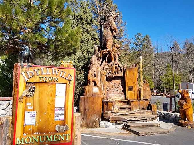 This charming mountain village carved from timber welcomes you with rustic artistry and pine-scented air everywhere.