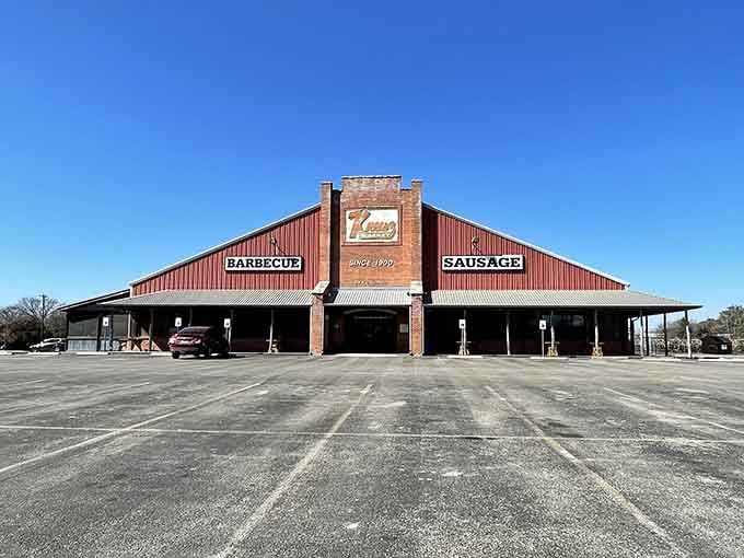 This sprawling temple of barbecue could host a square dance, but everyone's too busy enjoying perfectly smoked meats.
