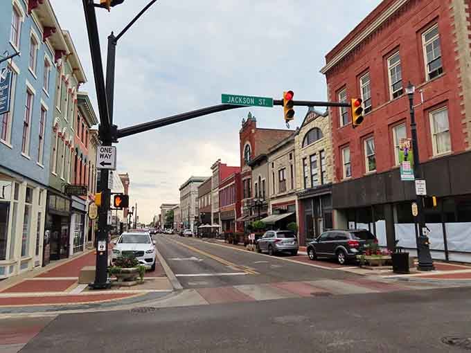 Jackson Street's vintage charm feels like stepping onto a movie set where everyone knows the script.