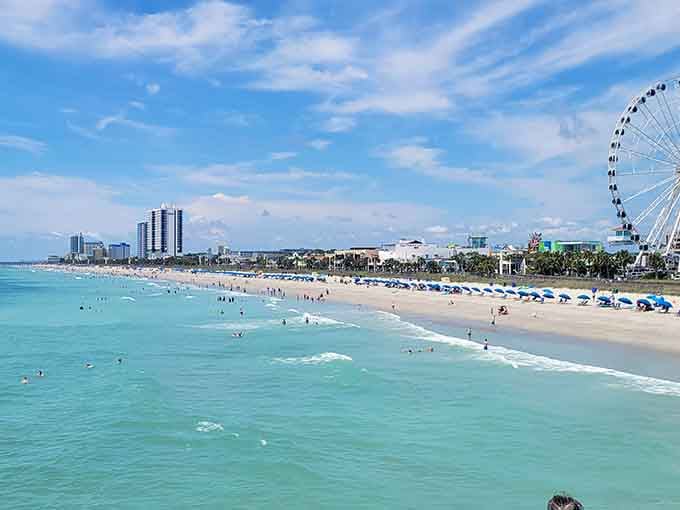 That giant Ferris wheel promises views while turquoise waves invite you to kick off your shoes and stay awhile.