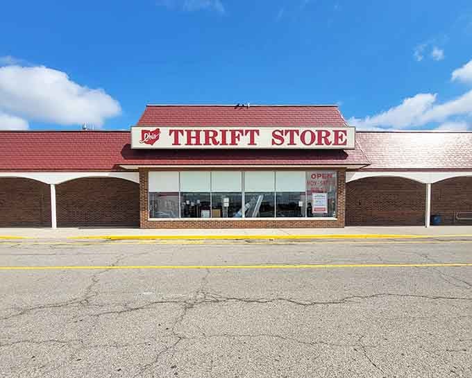 Classic thrift store charm meets practical shopping in this well-maintained building with character.