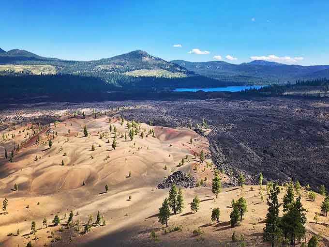 Volcanic history painted these dunes in sunset colors, proving that even ancient eruptions had an eye for interior design.