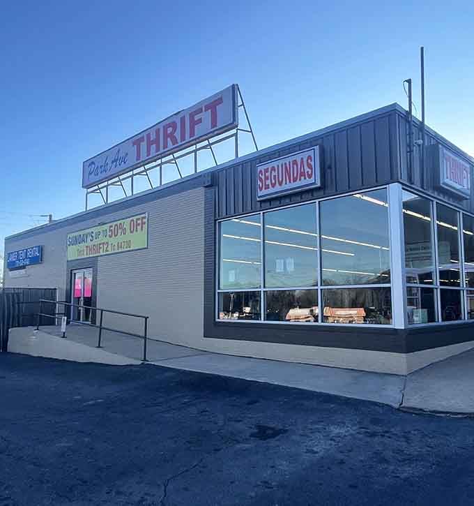 Modern architecture meets secondhand treasures where Sunday drives to 50% off sales become family traditions worth keeping.