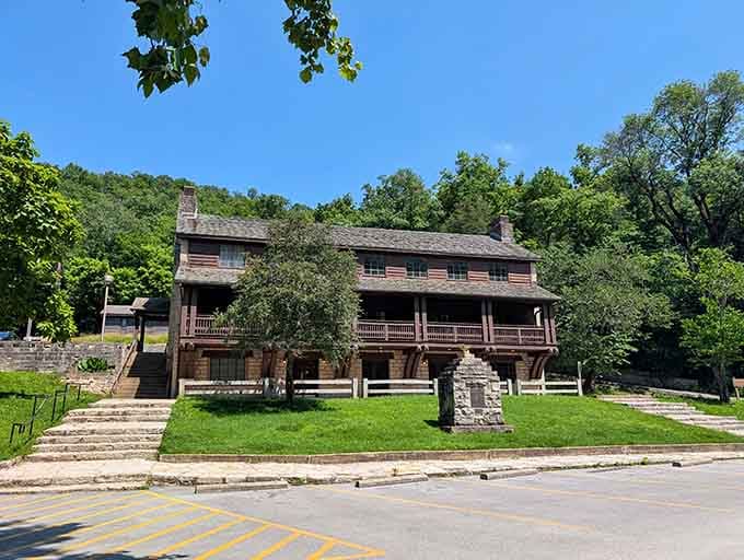 This rustic log structure stands as a testament to frontier craftsmanship, built when "handmade" wasn't trendy&mdash;it was survival.