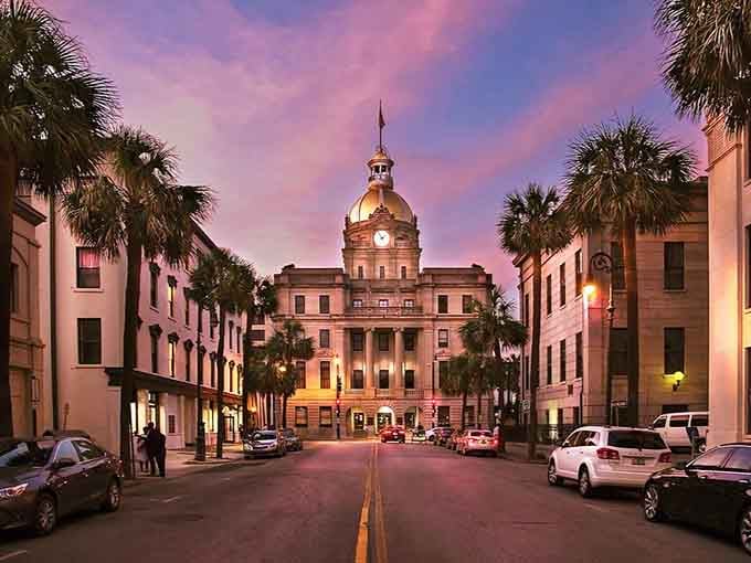 When the sunset paints the old capitol building in cotton-candy hues, even the palm trees stop to admire.