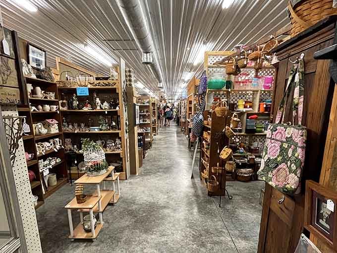 Those corrugated metal ceilings stretch forever above aisles packed with vintage finds that'll make your heart skip a beat.