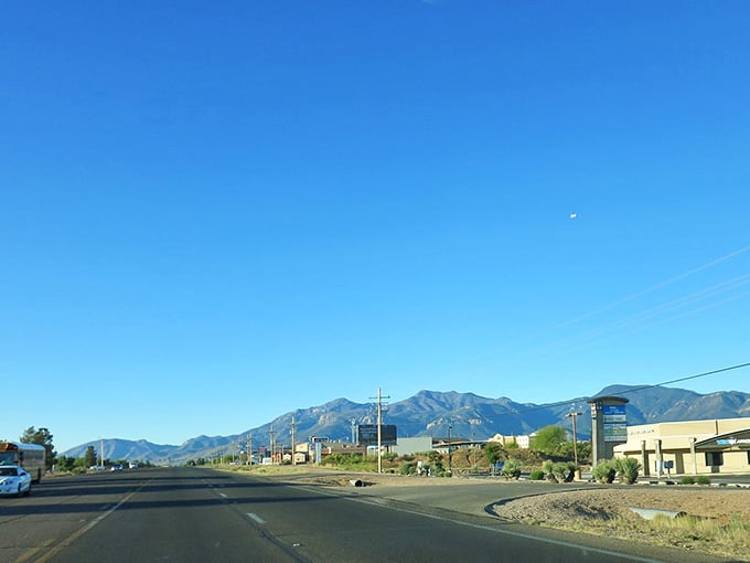 Sierra Vista's mountain backdrop steals the show, turning an ordinary intersection into a scene worthy of a Western film.