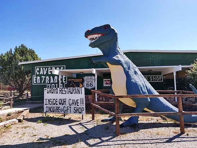 When a friendly dinosaur guards your restaurant entrance, you know you're in for something wonderfully unexpected.