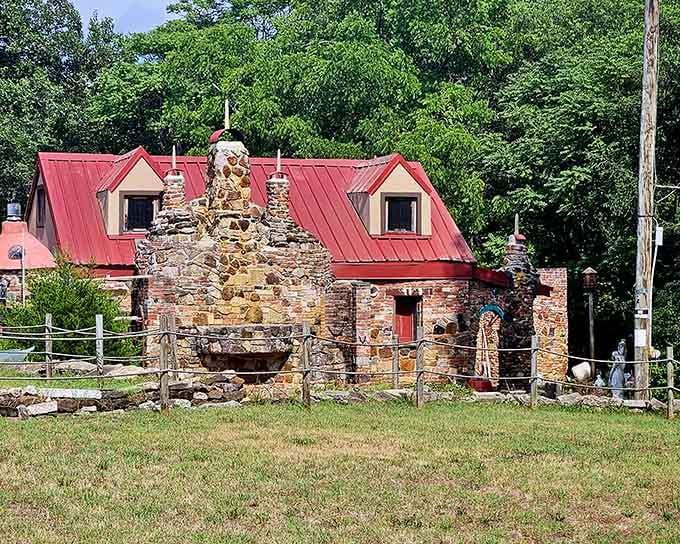 Sunlight catches the weathered brick towers of this Depression-era palace, where imagination triumphed over hardship with stunning results.