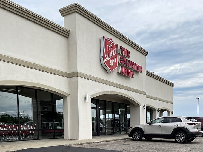 Those elegant arched entryways welcome treasure hunters into a world where shopping meets purpose and community spirit.
