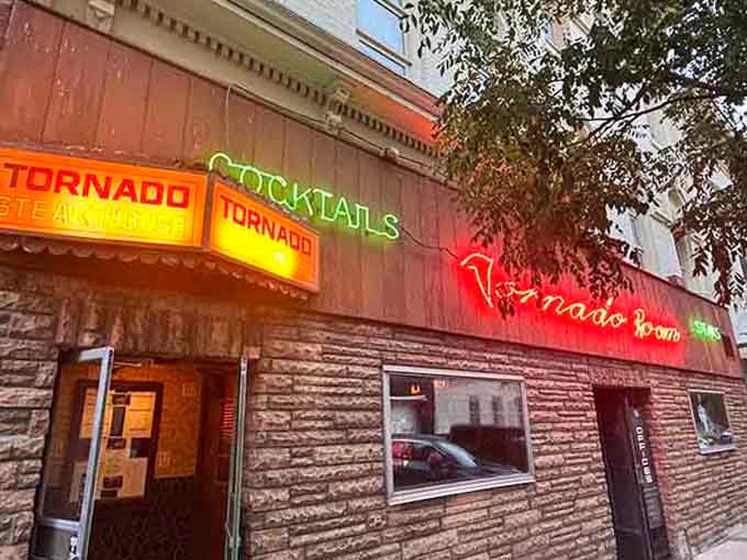 When vintage neon glows this bright, you know generations have followed that light to exceptional steaks and timeless atmosphere.