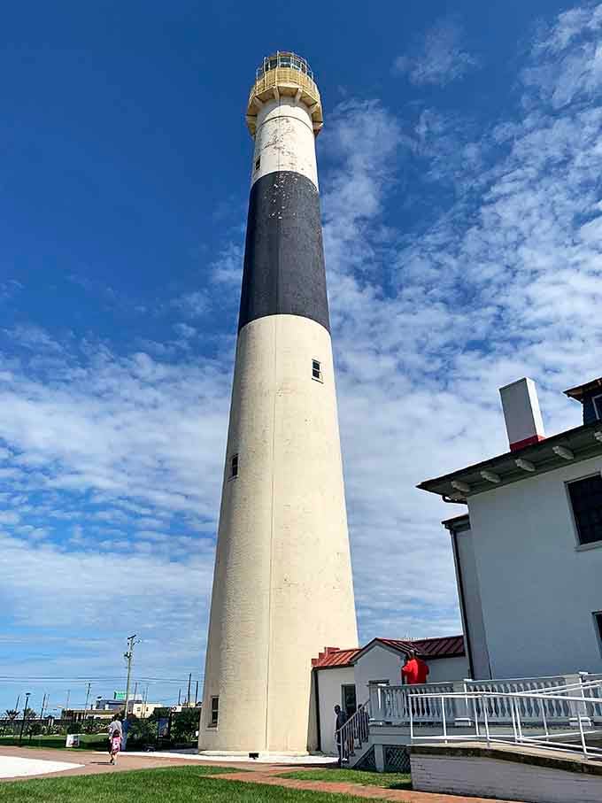 The wraparound porch and elegant architecture make this lighthouse look more like a Southern plantation than a coastal beacon.