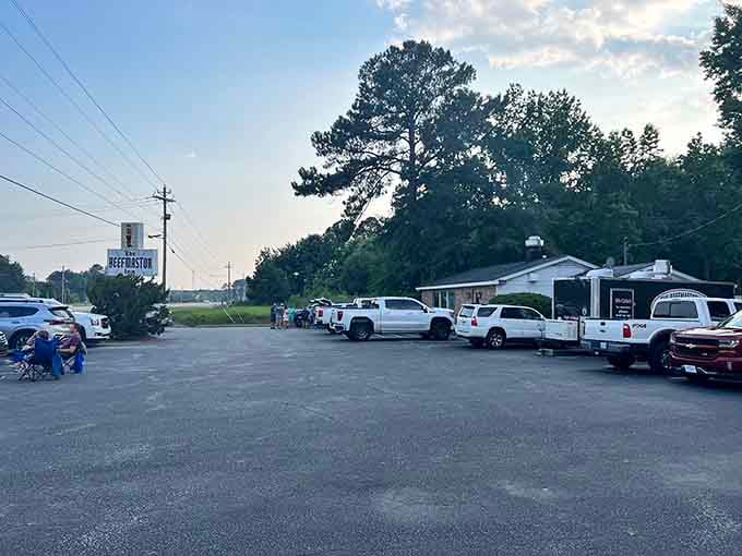 When the parking lot fills with trucks and campers at dusk, you know locals have discovered something truly special here.