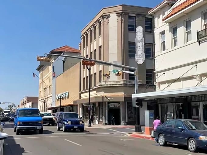 Clean streets and classic storefronts create a walkable downtown where every building tells a story about Texas heritage and community pride.