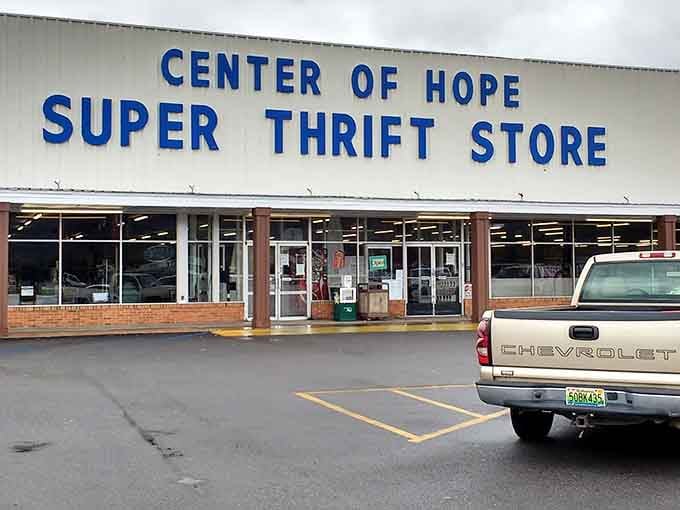 Simple signage, serious savings &ndash; this no-frills exterior hides a treasure trove that'll make your heart sing.