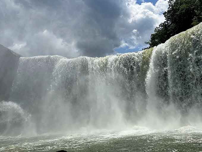 Stand beneath this thundering cascade and feel the earth's raw power washing away all your worries.