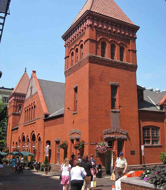 That gorgeous red brick architecture reminds you that some buildings just get better with age and character.
