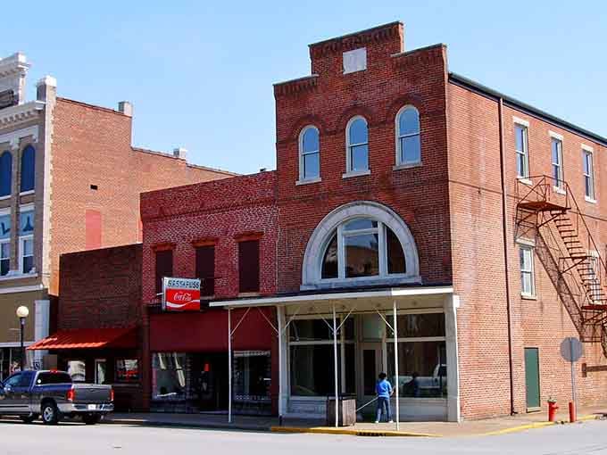 Brick buildings with arched windows stand proudly, reminding us that good craftsmanship never goes out of style.