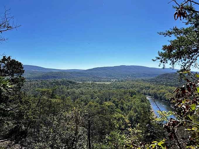 Mountains roll toward the horizon like a wrinkled blanket, stretching farther than your retired neighbor's fishing tales.