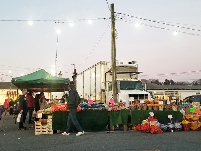 Dawn breaks over tables loaded with fresh produce, where early risers snag the best deals before breakfast.