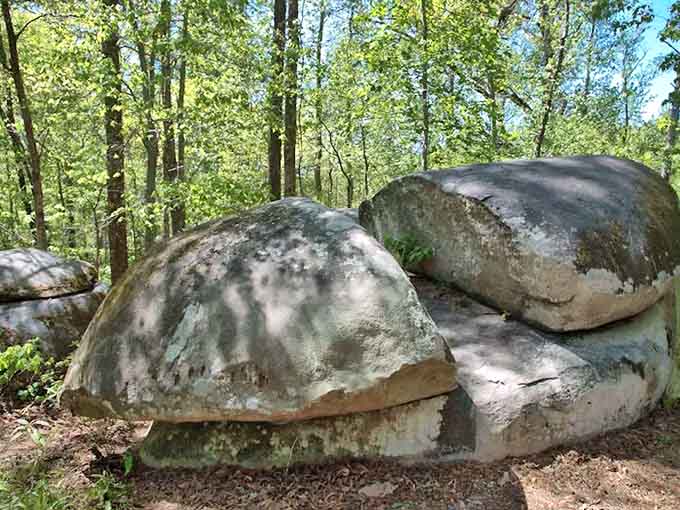 These ancient boulders have been playing Jenga for thousands of years and haven't lost yet, which is impressive.