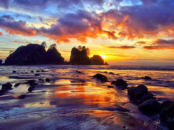 Golden hour transforms this rugged coastline into a painter's dream, with colors that no Instagram filter could improve.