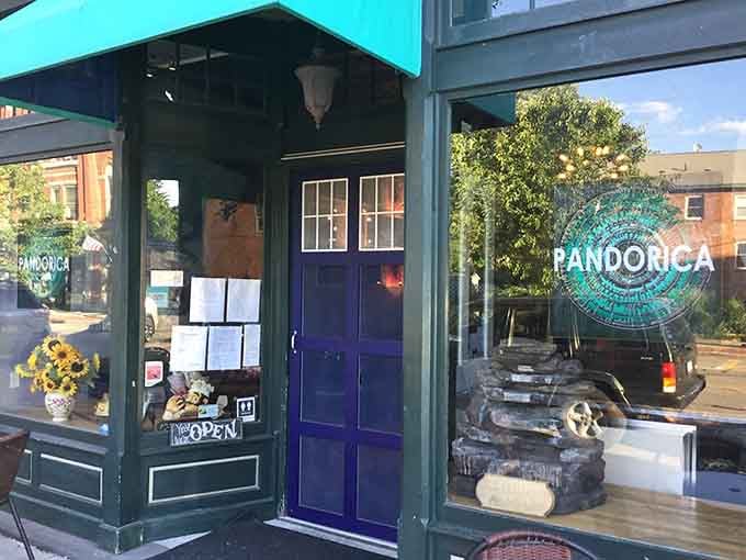 The turquoise awning and police box entrance make this Beacon spot impossible to miss for Doctor Who fans.