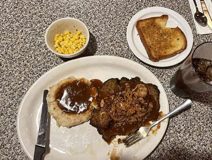 Meatloaf this tender with gravy-smothered mashed potatoes proves comfort food never goes out of style, ever.