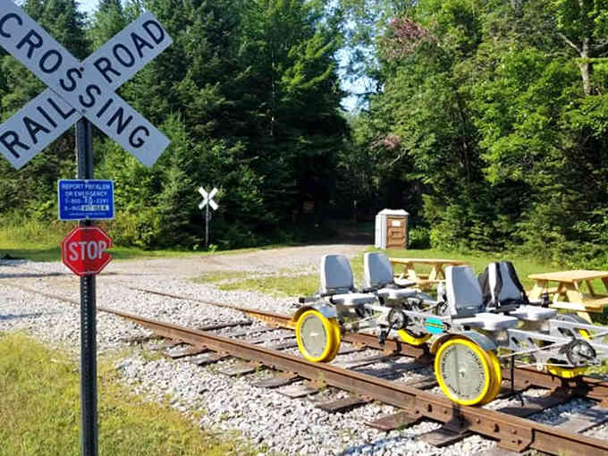 Rail bikes offer a quirky way to explore the tracks using pedal power and questionable leg strength.