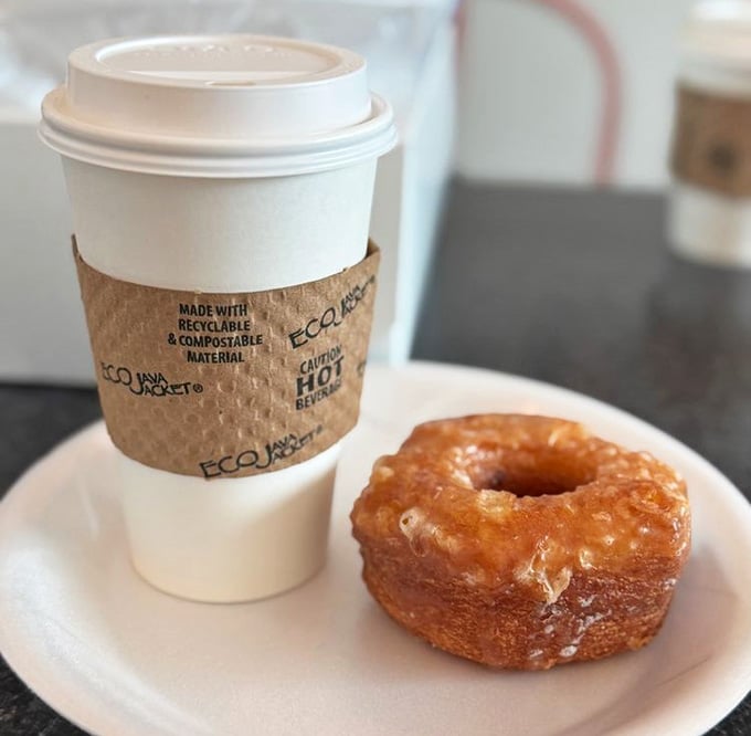 This glazed beauty sits there looking innocent, but it's about to ruin your diet in the best way.