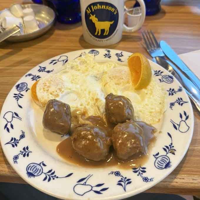 Those Swedish meatballs swimming in gravy prove that comfort food transcends all cultural boundaries beautifully.