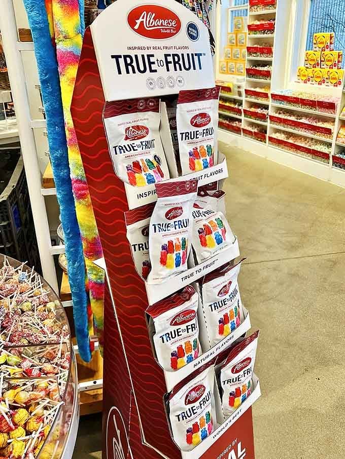 Natural fruit flavors meet gummy perfection in these True to Fruit bears, guilt-free indulgence at its finest.