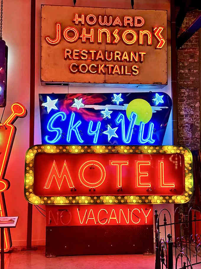 The Howard Johnson's sign still promises 28 flavors, a reminder when choice itself felt like pure luxury.