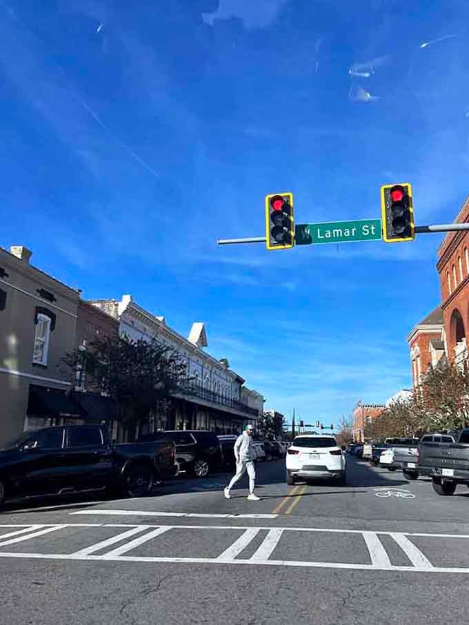 Downtown Americus where you can actually cross the street without playing real-life Frogger with angry commuters.