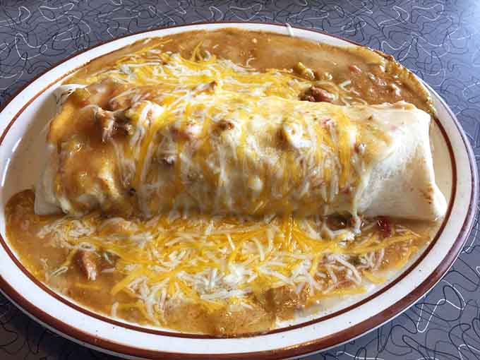 Behold: a breakfast burrito that laughs in the face of portion control and wins every single time.