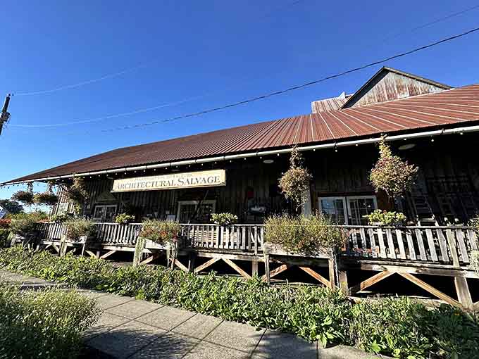 Aurora Mills Architectural Salvage: where old doors, vintage fixtures, and renovation dreams come gloriously true under one roof.
