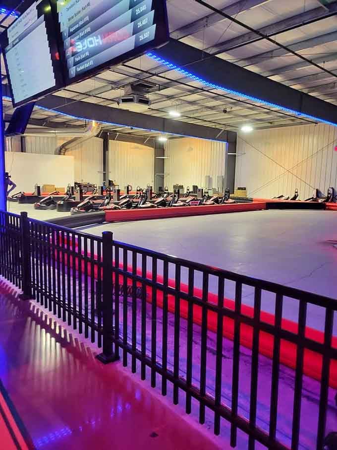 Real go-karts indoors because Michigan weather shouldn't dictate when you can pretend you're a race car driver.