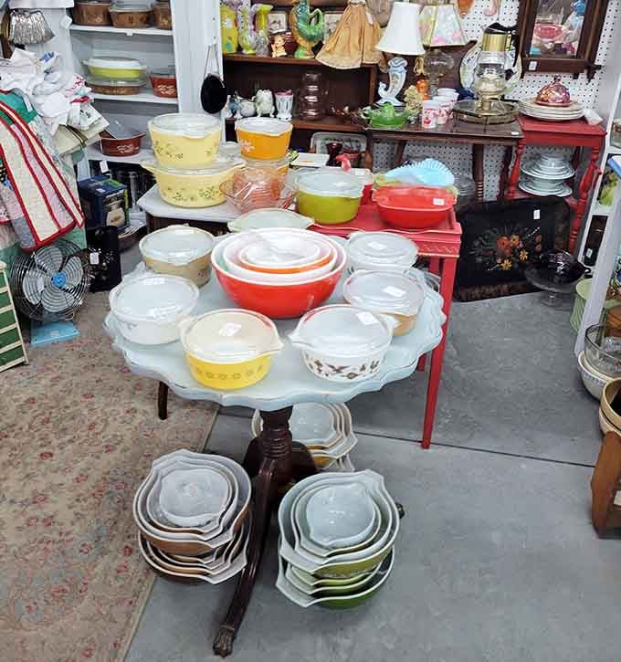 Pyrex collectors, prepare your wallets: those rainbow hues and vintage patterns are calling your name loud and clear.