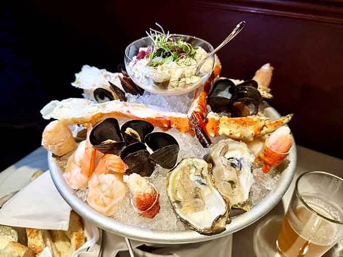 This tower of oceanic treasures makes you feel like a maritime king surveying your delicious, icy kingdom of shellfish.